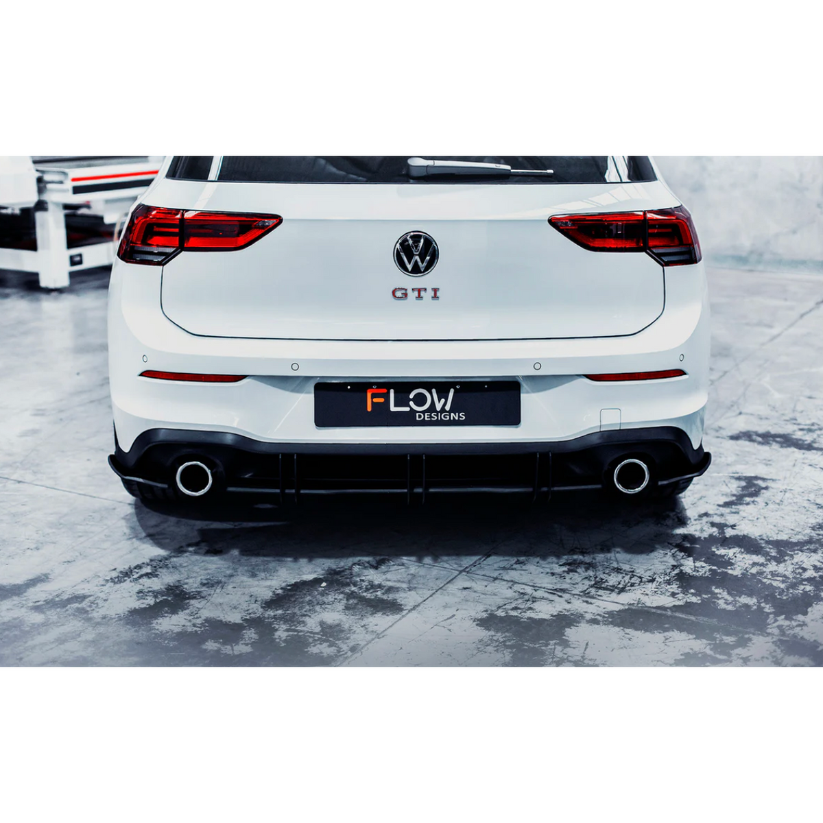 Flow Designs Gloss Black Flow-Lock Rear Diffuser VW MK8 GTI | MK8GTIDF ...