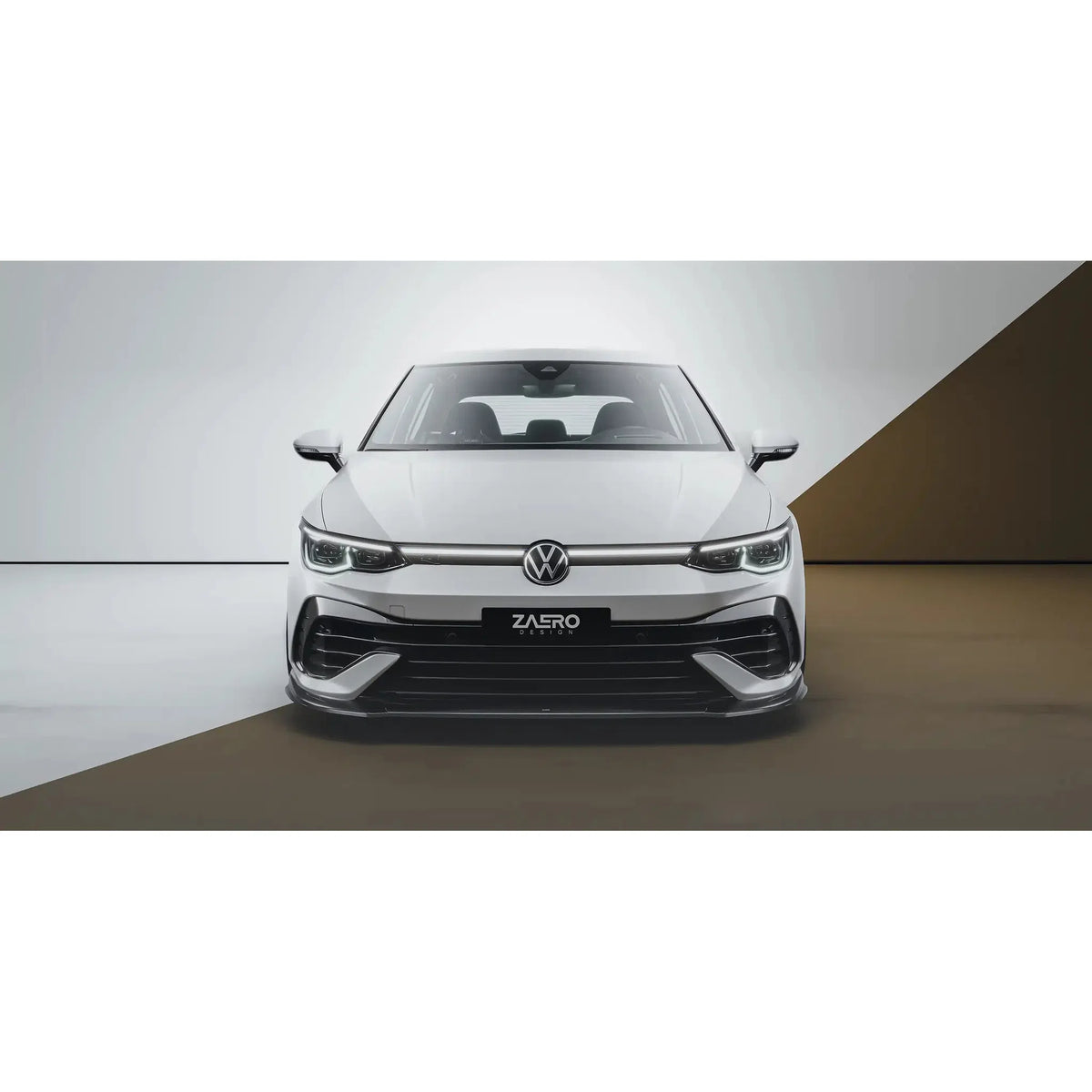 Zaero Design EVO-1 Gloss Black Front Splitter VW MK8 Golf R | ZA-GOLF-8 ...